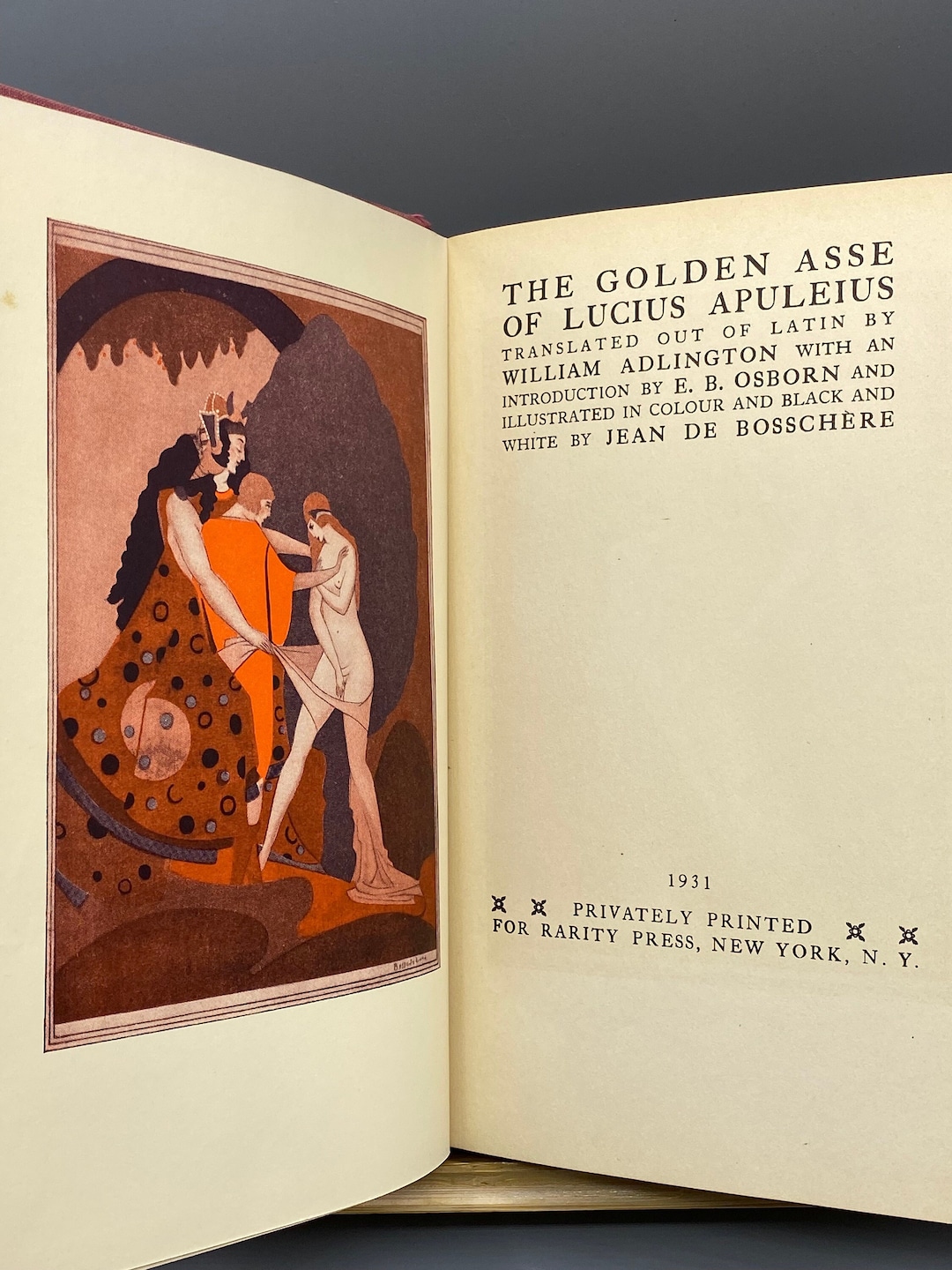 1931 the Golden Asse of Lucius Apuleius Antique Erotica With COLOR ILLUSTRATIONS - Etsy