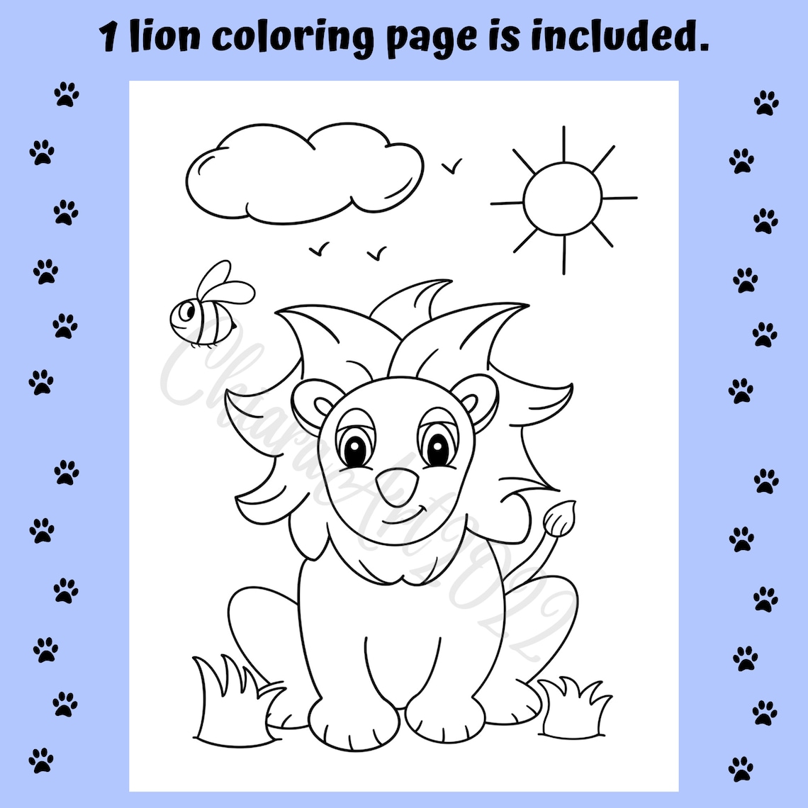Lion Paper Crown for Kids Printable, Lion Birthday Decoration, Lion ...