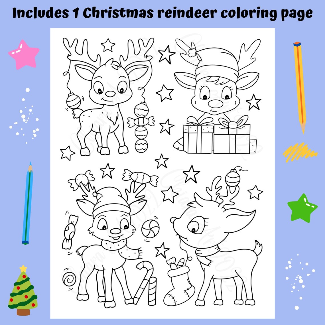 Reindeer Paper Crown for Kids Printable, Reindeer Craft for Preschool ...