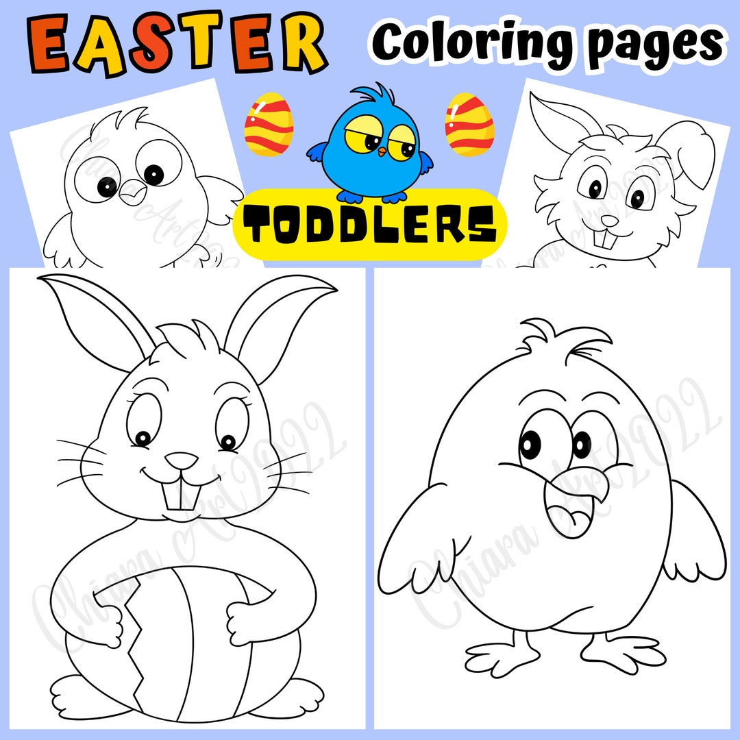 Easter Coloring Pages for Toddlers, Easy Easter Coloring Pages ...