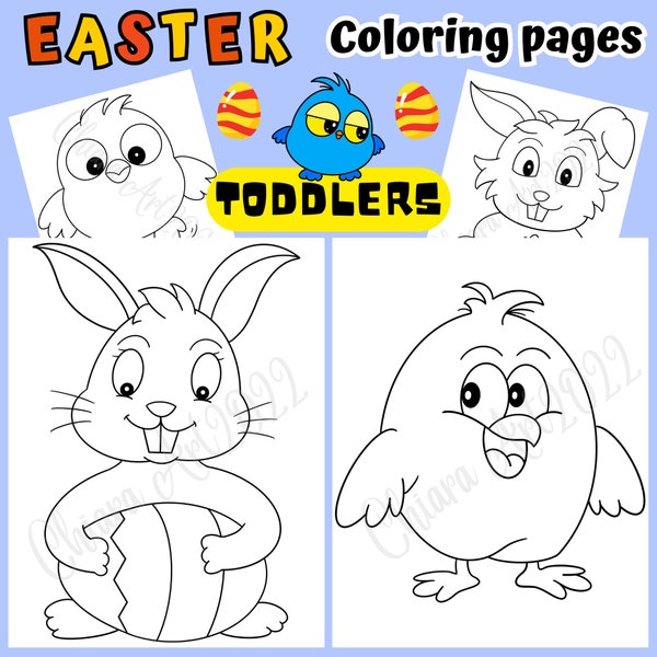 Easter Coloring Pages Preschool - Etsy