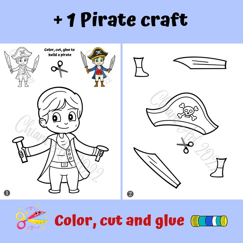 Pirate Hat Paper Crown for Kids, Pirate Birthday Decor, Pirate Party ...