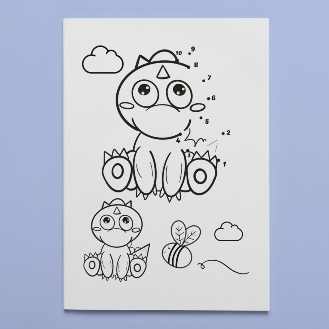 Dinosaur Dot to Dot 1-10, Dot to Dot Preschool, Printable Dinosaur ...