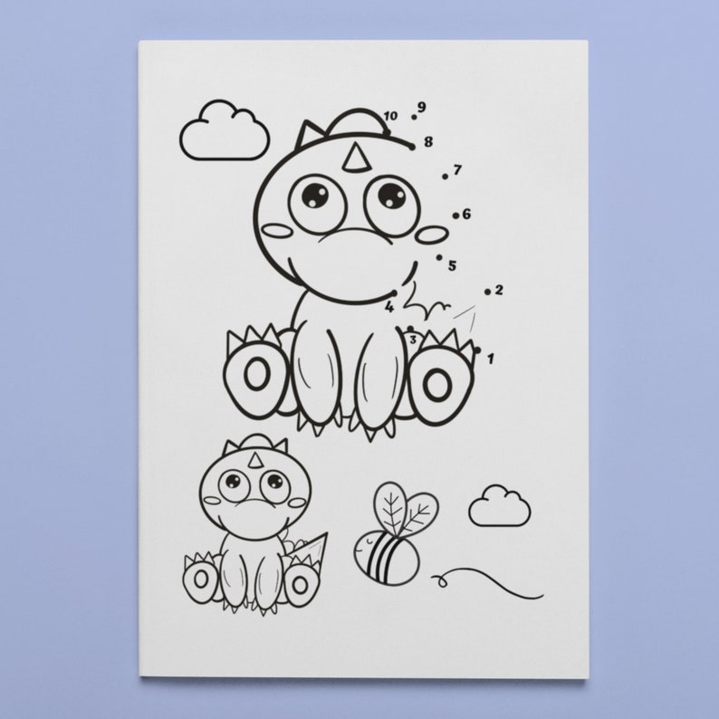 Dinosaur Dot to Dot 1-10, Dot to Dot Preschool, Printable Dinosaur ...