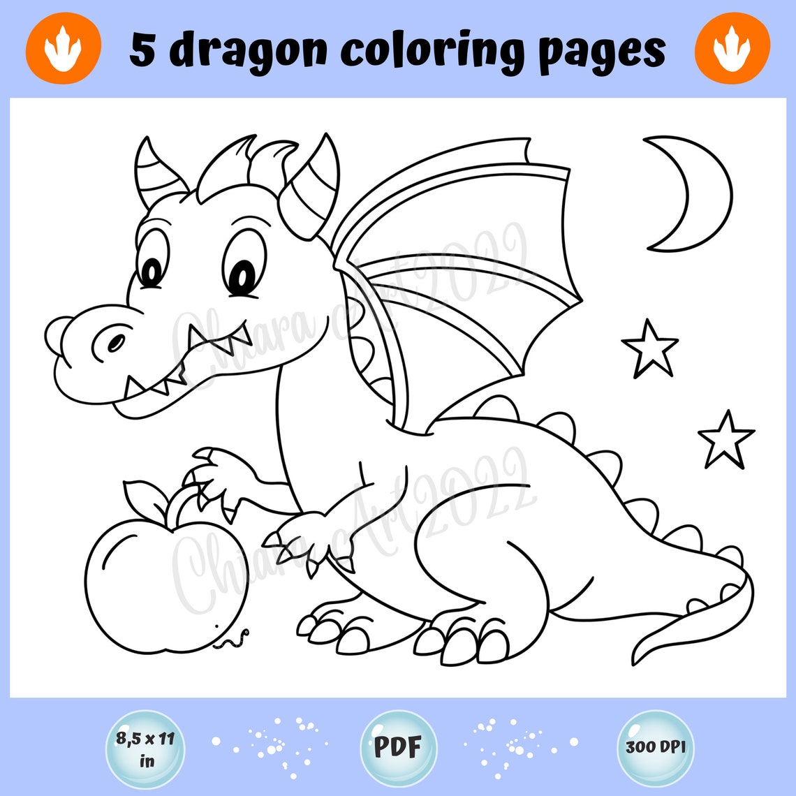 Dragon Coloring Pages for Kids Printable, Cute Dragon Coloring Pages ...