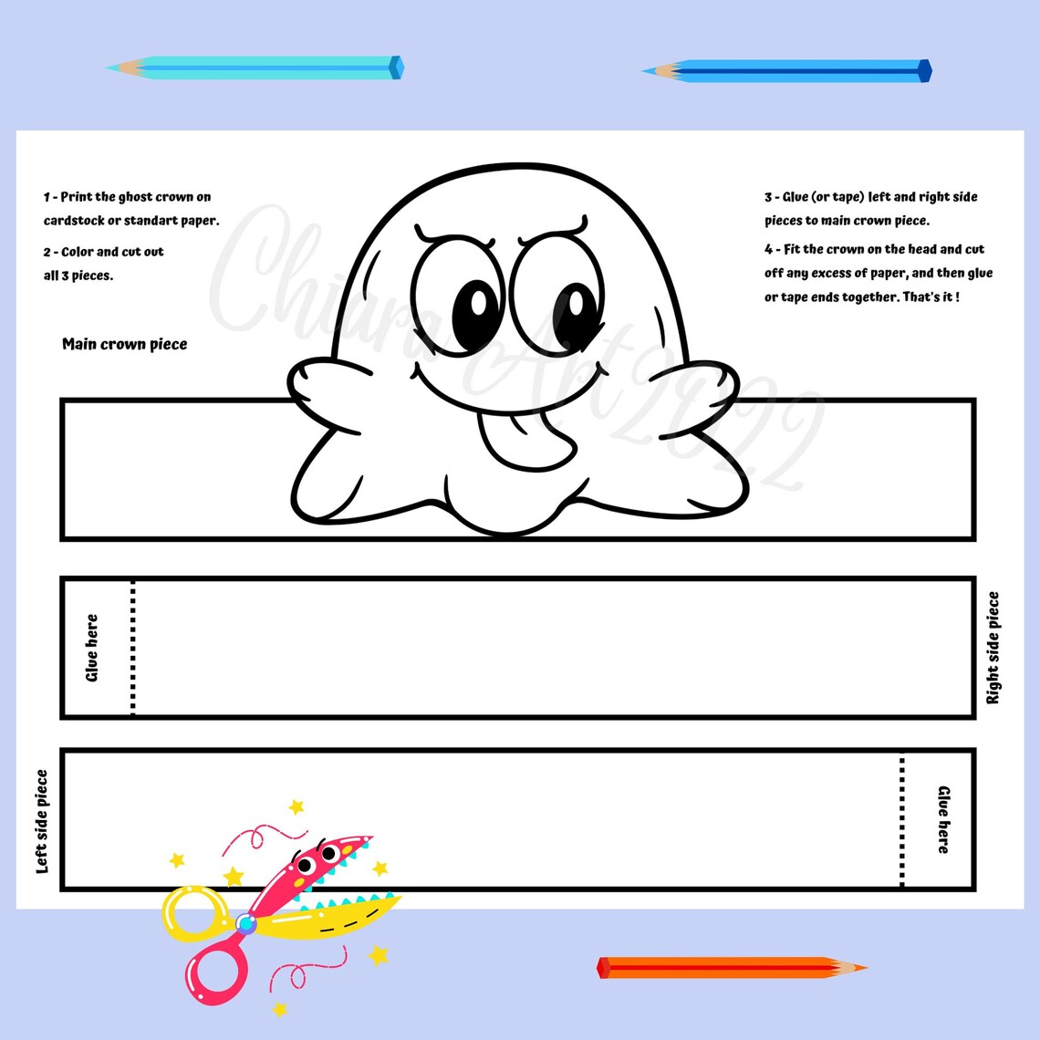 Halloween Paper Crowns Printable, Halloween Headbands Preschool & Up ...