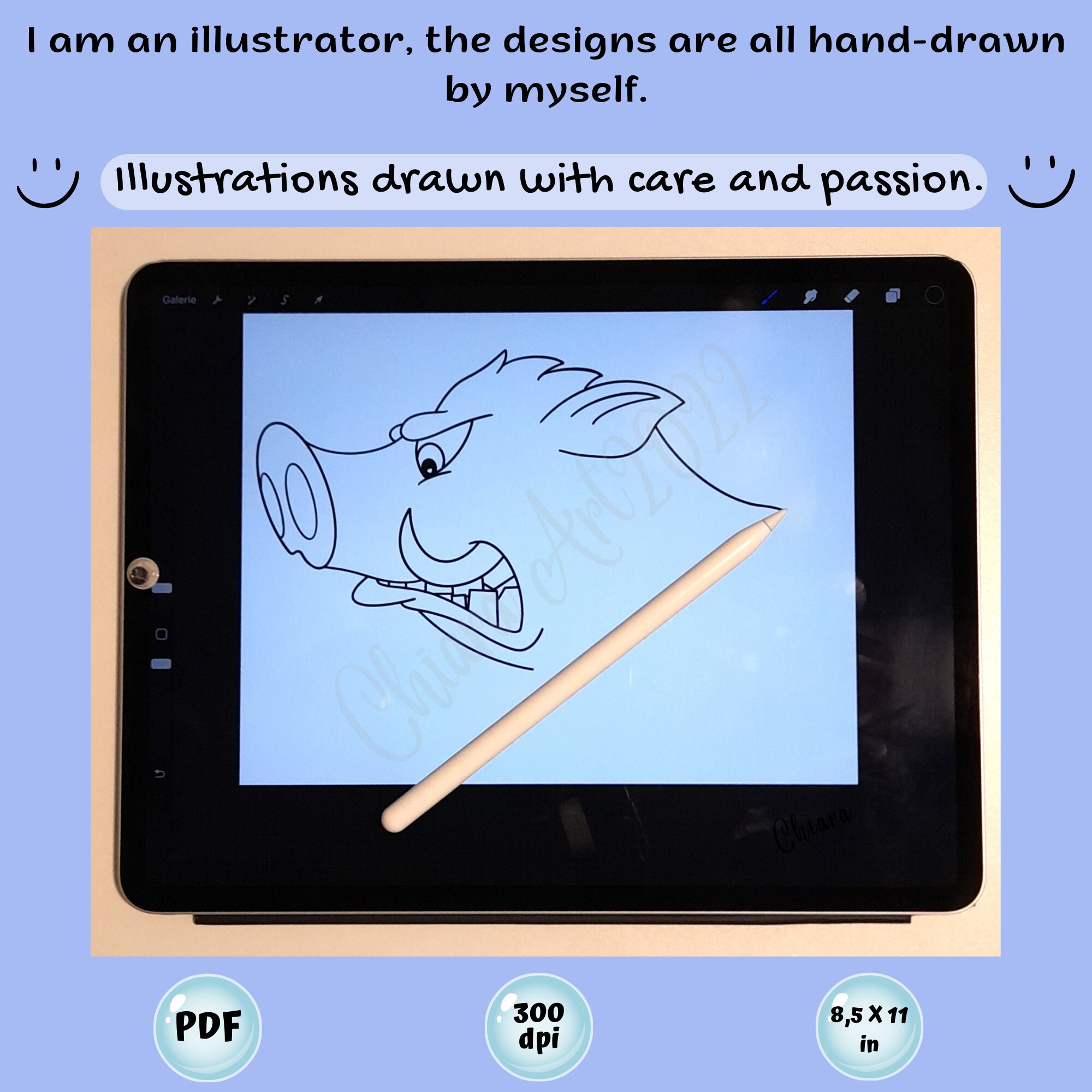 Wild Boar Coloring Pages for Preschool and Up, Wild Boar Easy Coloring ...