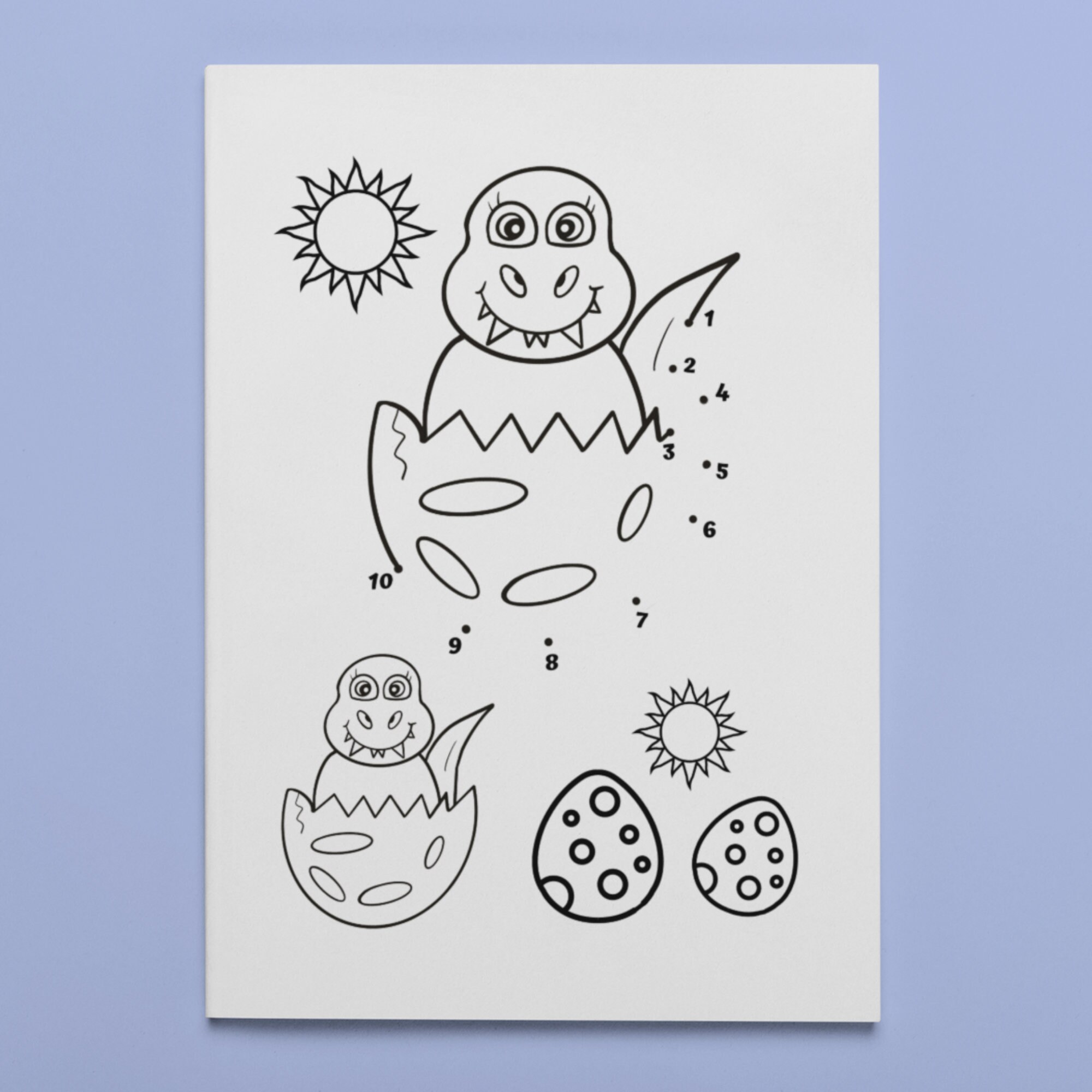 Dinosaur Dot to Dot 1-10, Dot to Dot Preschool, Printable Dinosaur ...