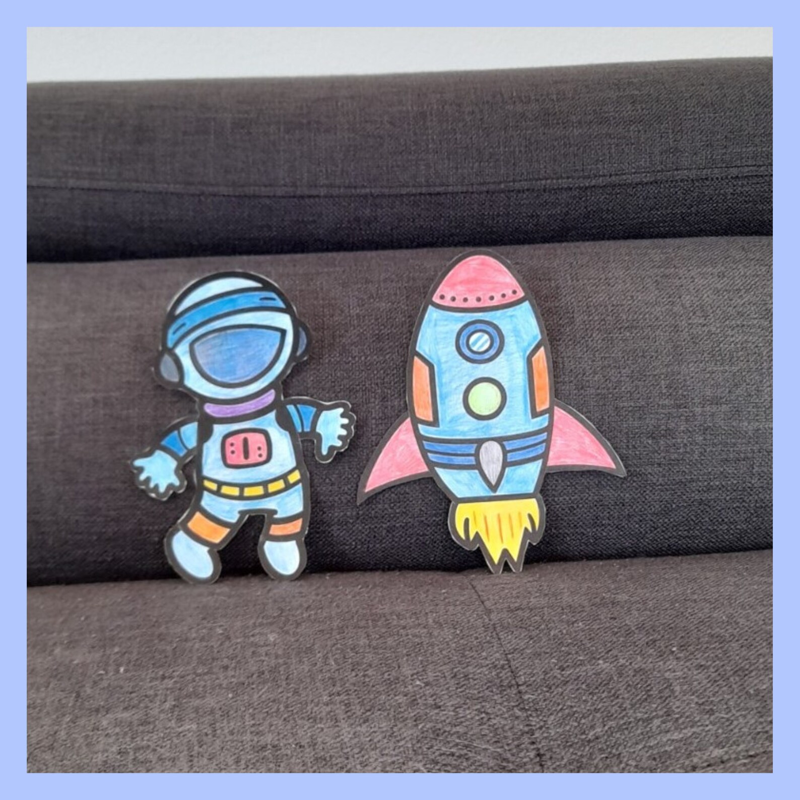 Rocket Printable Craft, Space Themed Activity, Printable Space Craft ...