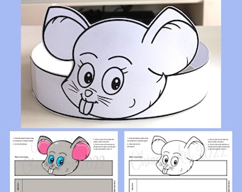 Mouse Paper Crown Printable - Etsy