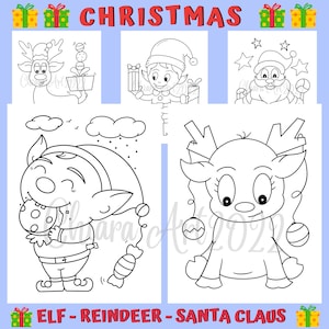 Christmas Coloring Pages for Toddlers Preschool, Christmas Reindeer ...