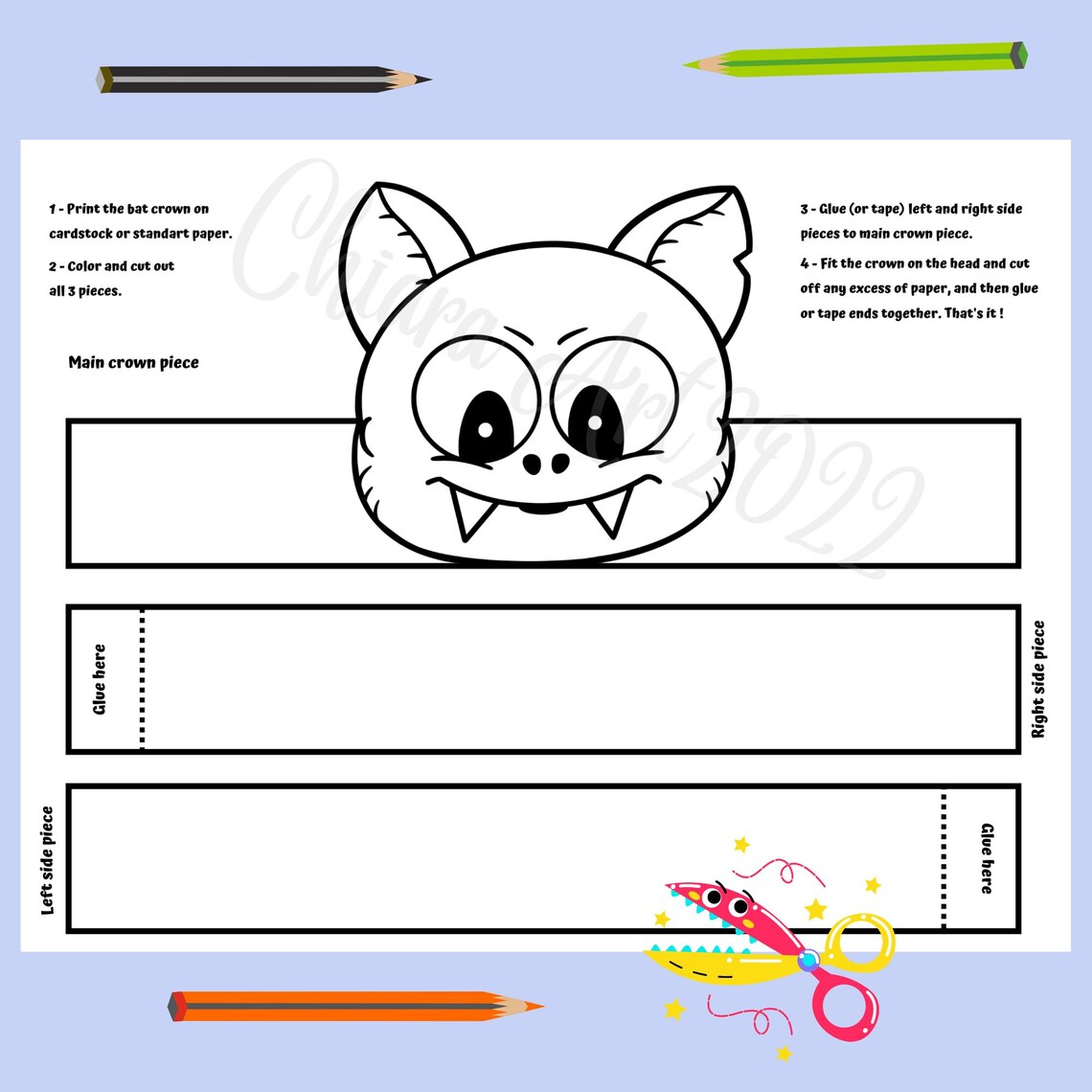 Halloween Paper Crowns Printable, Halloween Headbands Preschool & Up ...