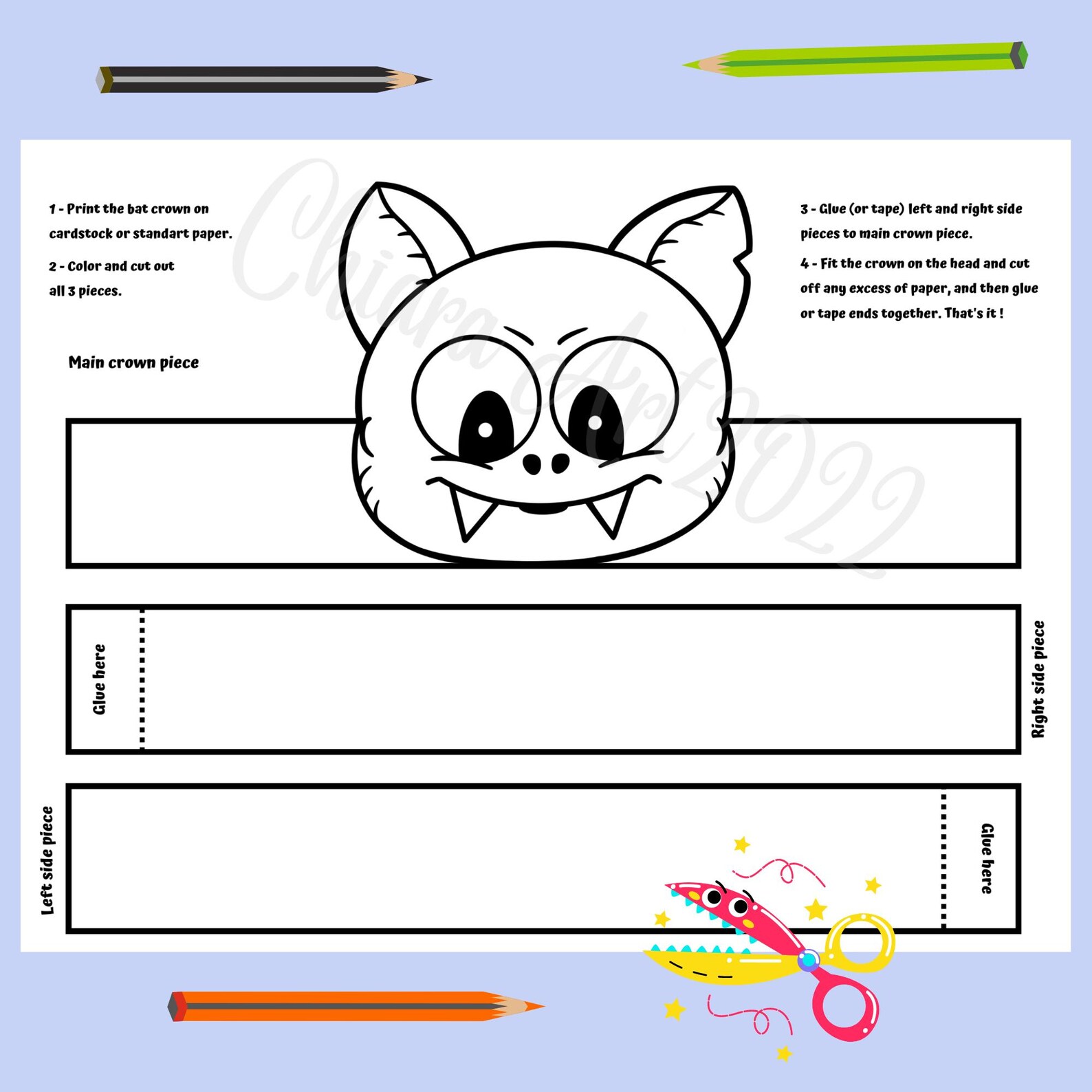 Halloween Paper Crowns Printable, Halloween Headbands Preschool & Up ...