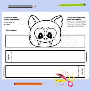Halloween Paper Crowns Printable, Halloween Headbands Preschool & Up ...