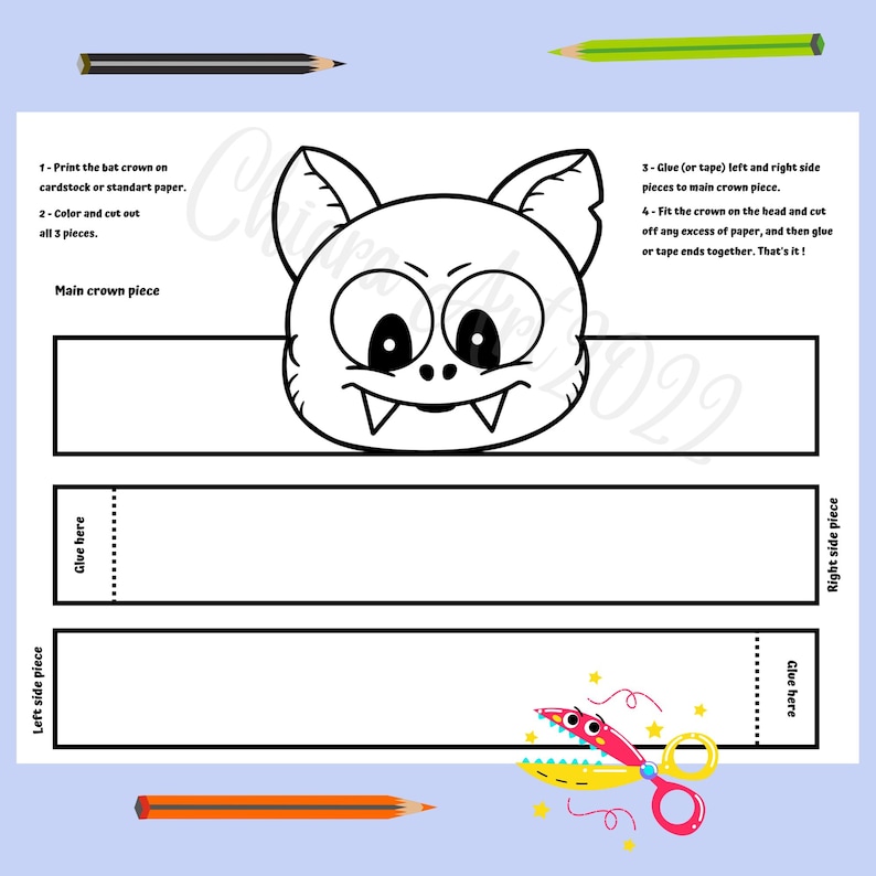 Halloween Paper Crowns Printable, Halloween Headbands Preschool & Up ...