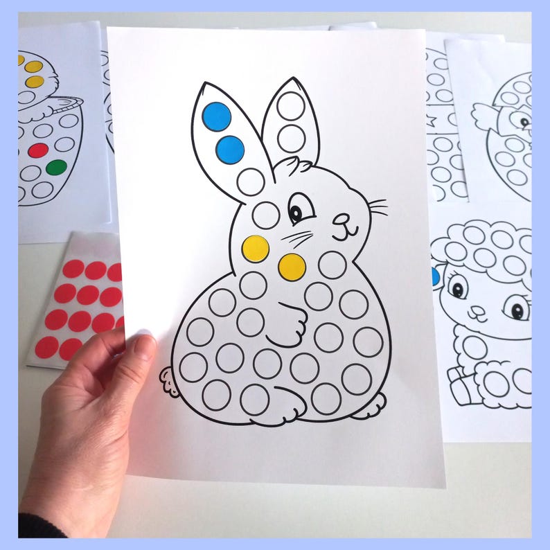 Easter Dot Sticker Activity Printable, Easter Craft Toddlers, Do a Dot ...