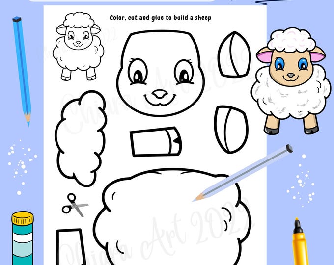 Chick Cut and Paste Printable, Build a Chick in Its Eggshell Preschool ...