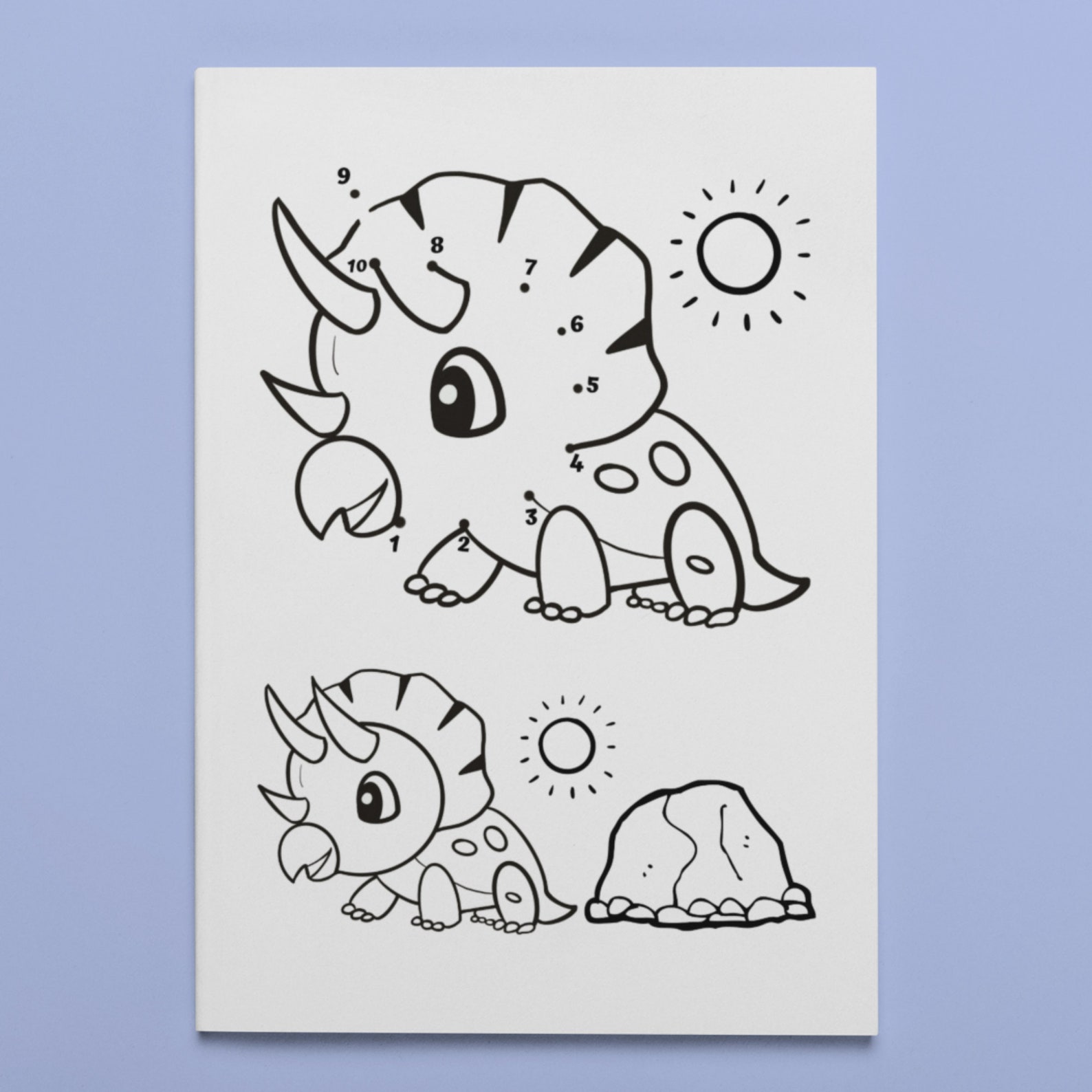 Dinosaur Dot to Dot 1-10, Dot to Dot Preschool, Printable Dinosaur ...