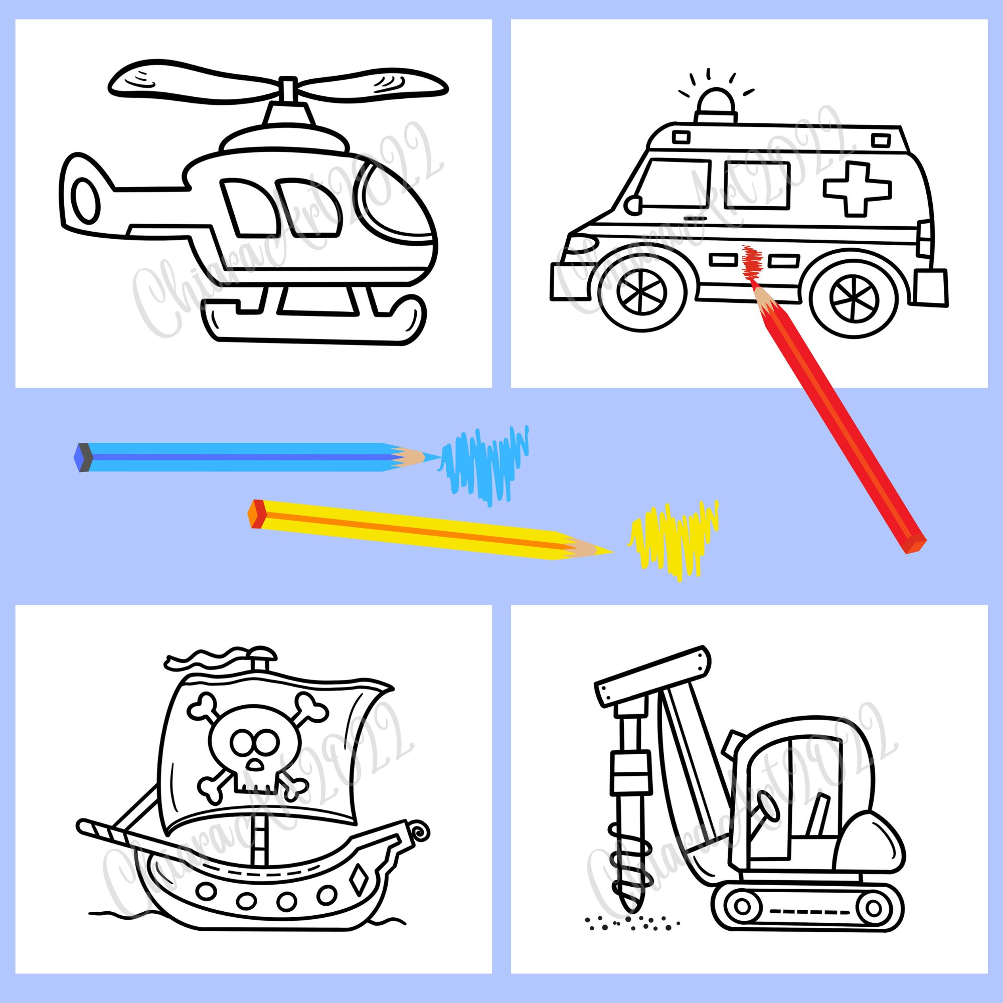 Vehicle Coloring Pages Preschool, Construction Coloring Sheets Ages 2-5 ...