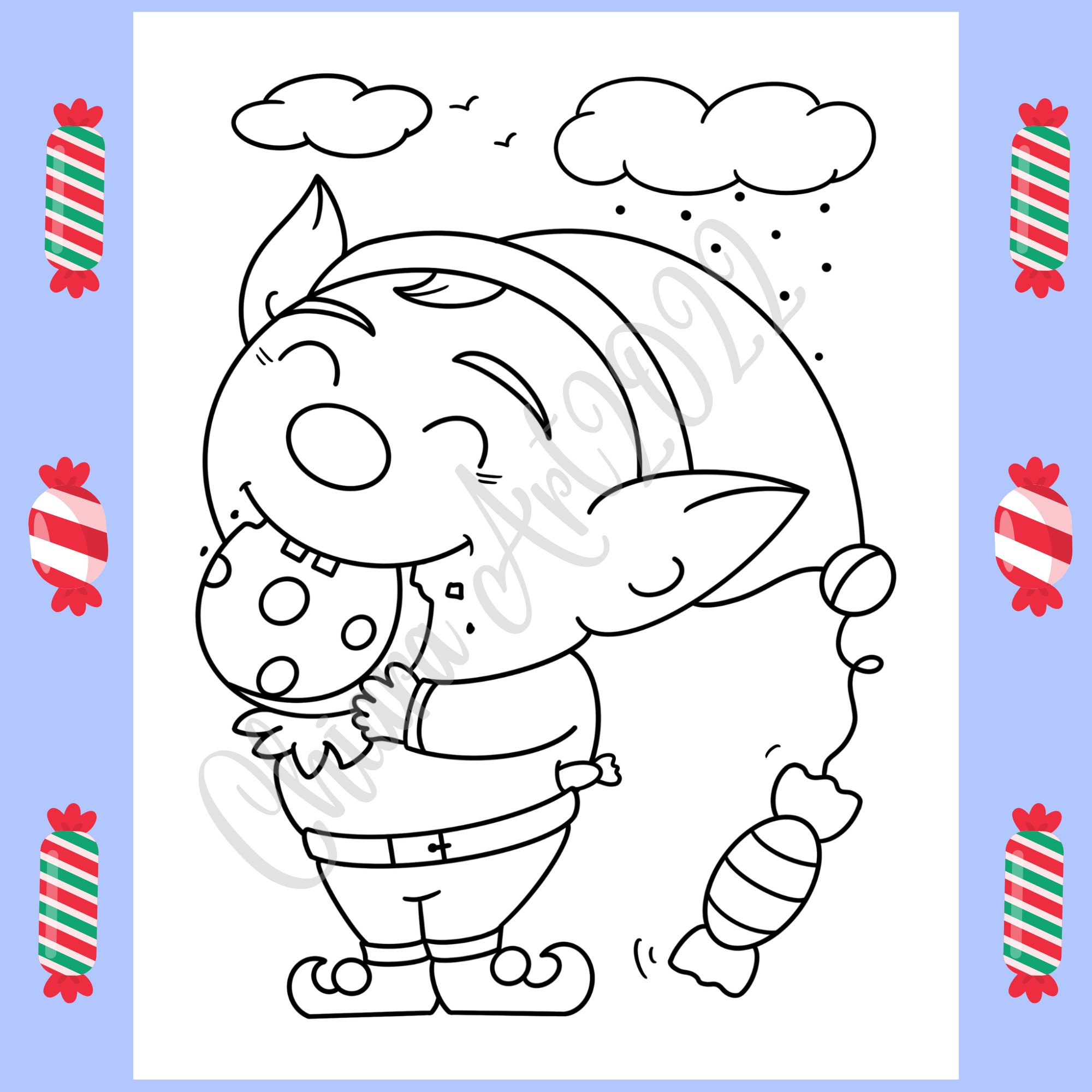 Christmas Coloring Pages for Toddlers Preschool, Christmas Reindeer ...