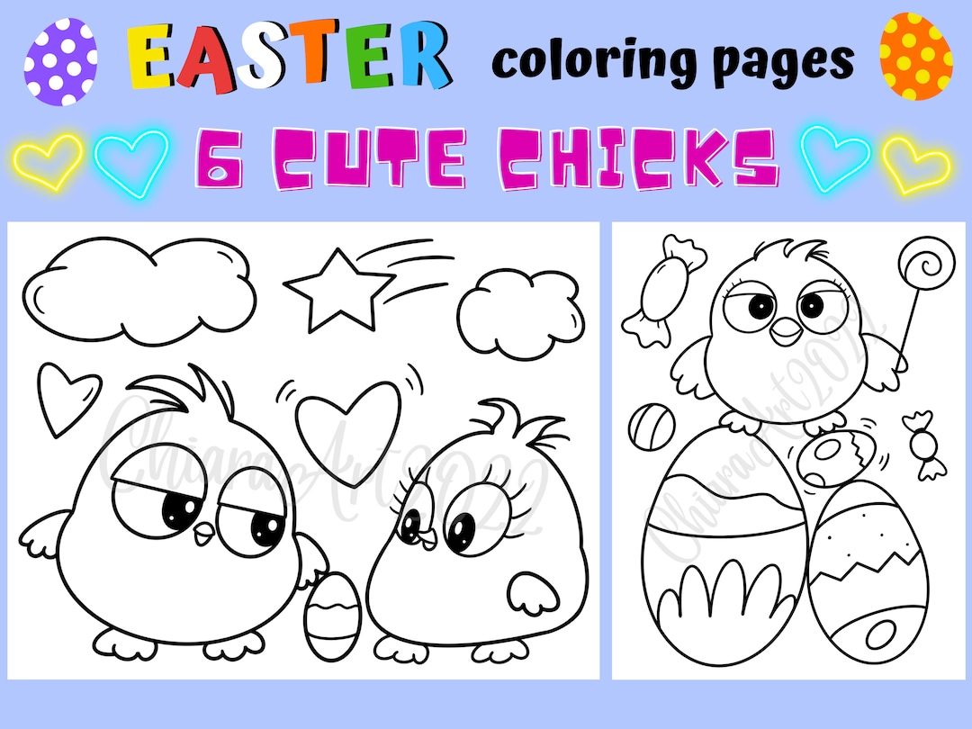 Easter Coloring Pages Preschool and Up, Easy Easter Chick Coloring ...