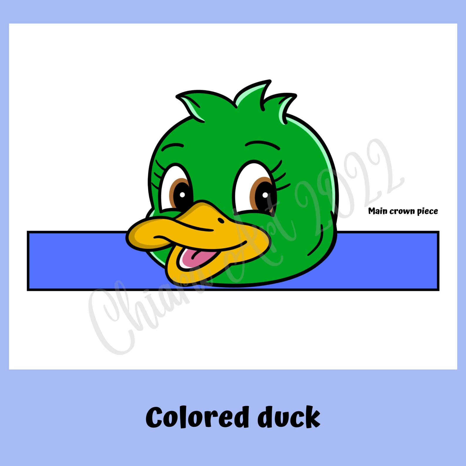 Duck Paper Crown Printable, Happy Duck Headband, Farm Animal Paper ...