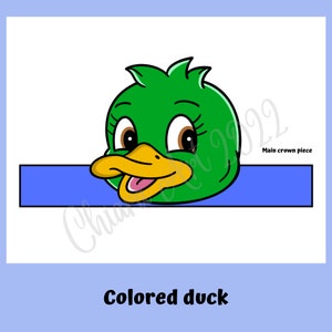 Duck Paper Crown Printable, Happy Duck Headband, Farm Animal Paper ...