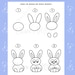 How to Draw a Bunny Easy for Kids, Drawing Easter Step by Step, How to ...