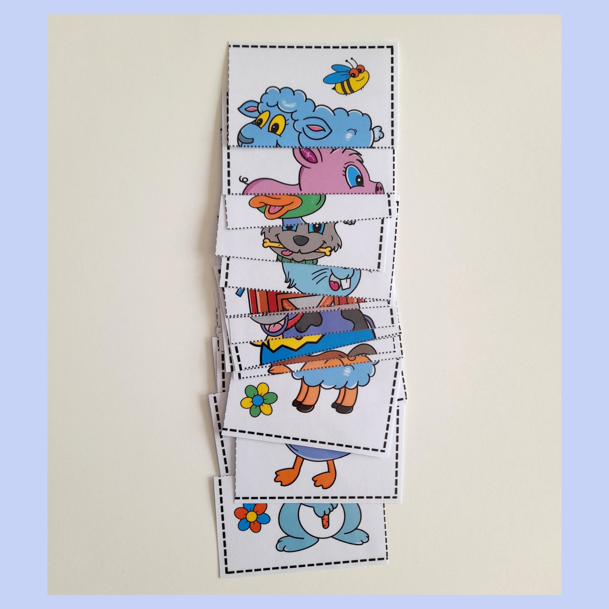 Farm Animal Matching Game Preschool, Farm Activity for Kindergarten ...