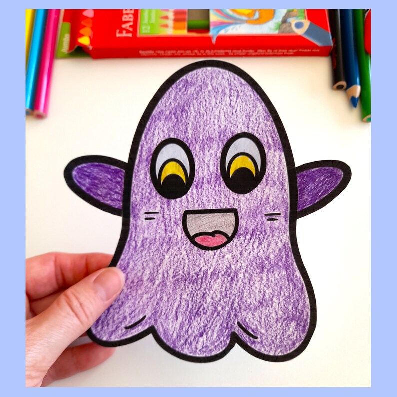 Build a Ghost for Preschool, 2 Easy Ghosts Cut, Halloween Cut and Paste ...