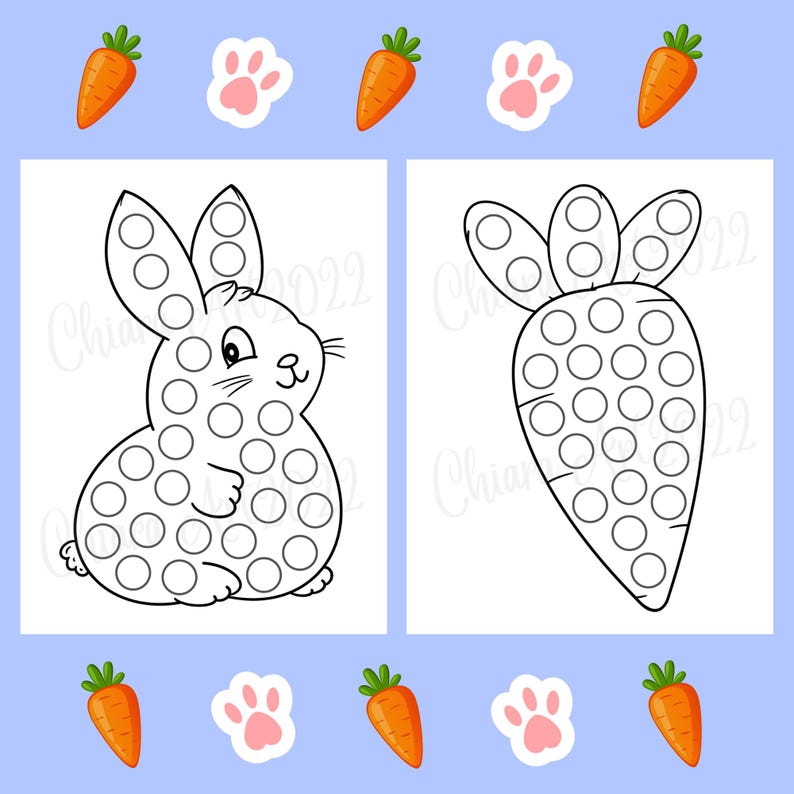 Easter Dot Sticker Activity Printable, Easter Craft Toddlers, Do a Dot ...