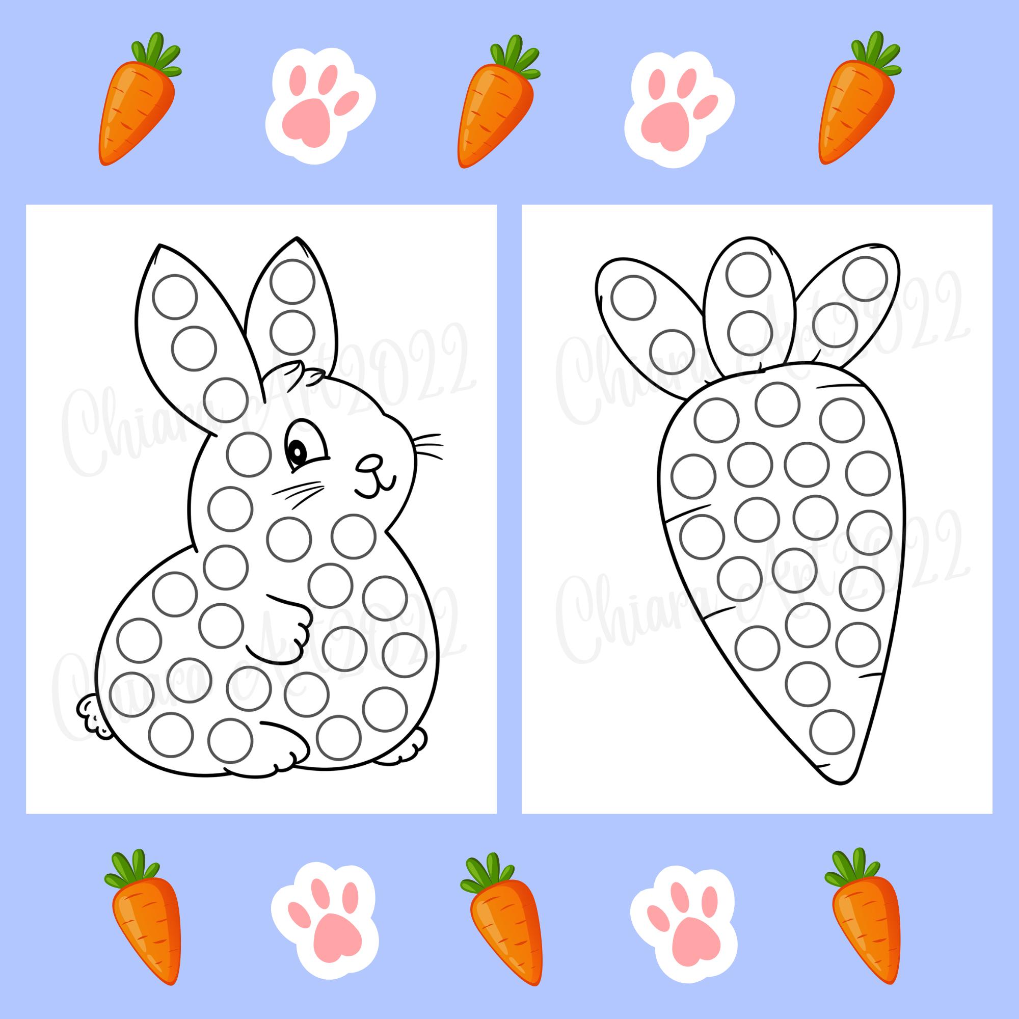 Easter Dot Sticker Activity Printable, Easter Craft Toddlers, Do a Dot ...