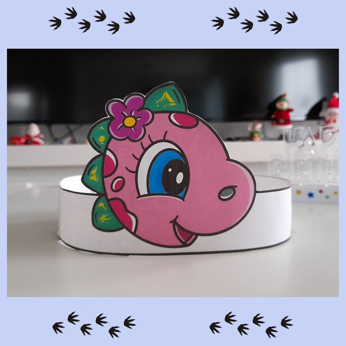 Dinosaur Paper Crown for Kids, Dinosaur Birthday Decor, Dinosaur Party ...