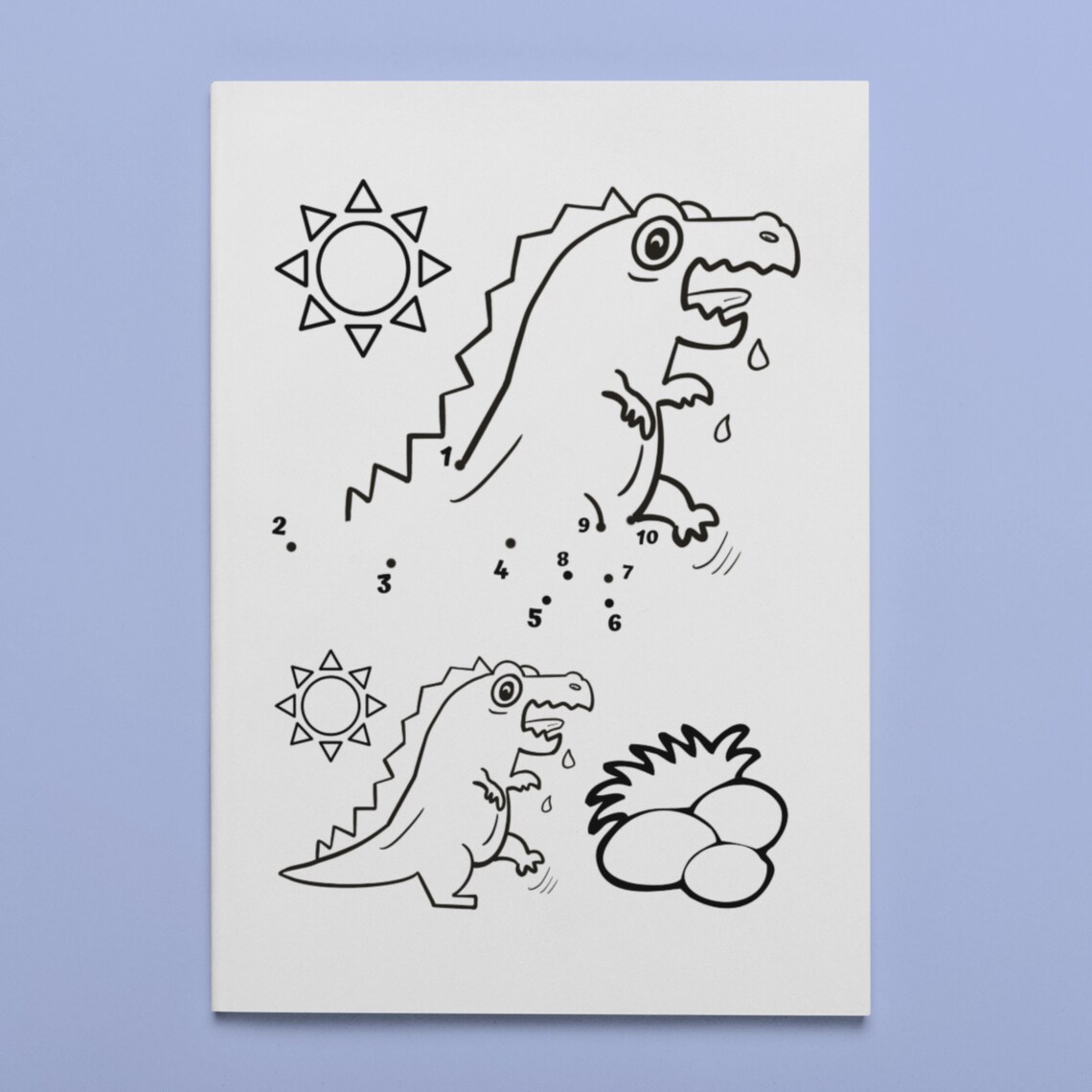 Dinosaur Dot to Dot 1-10, Dot to Dot Preschool, Printable Dinosaur ...