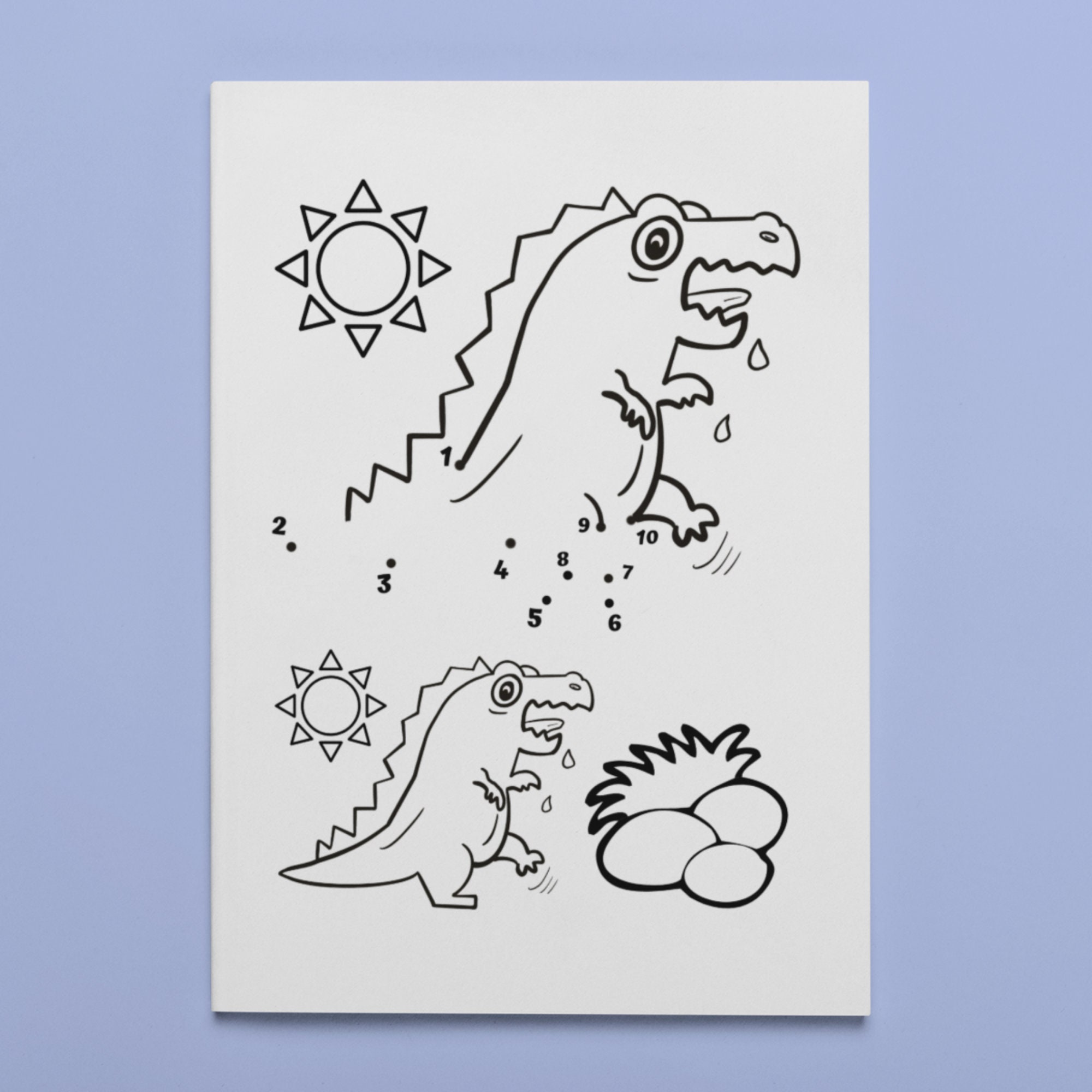 Dinosaur Dot to Dot 1-10, Dot to Dot Preschool, Printable Dinosaur ...