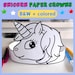 Unicorn Paper Crown for Kids Printable, Unicorn Party Hat Diy Preschool ...