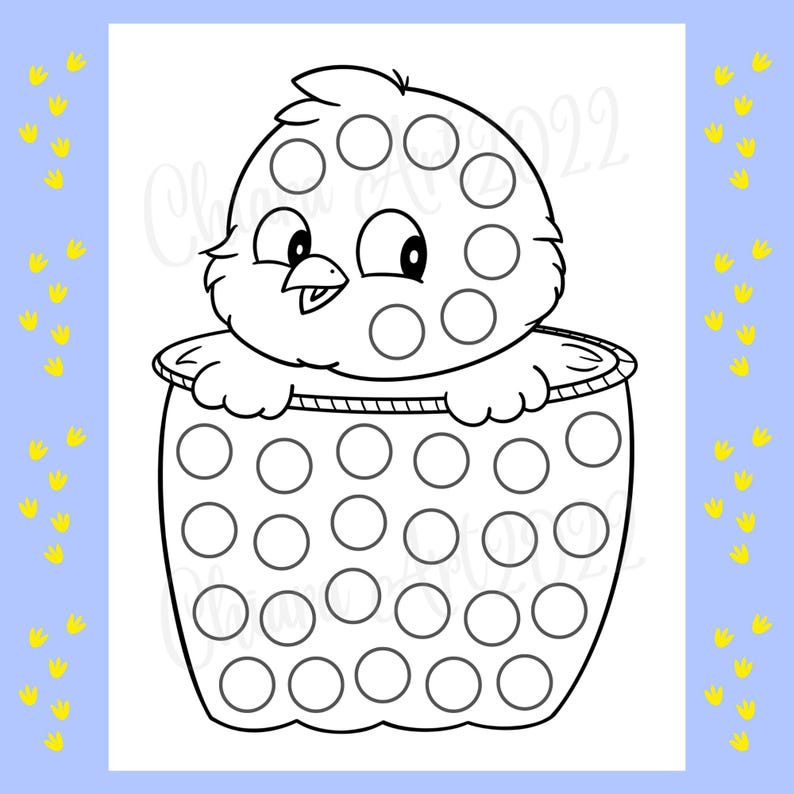 Easter Dot Sticker Activity Printable, Easter Craft Toddlers, Do a Dot ...