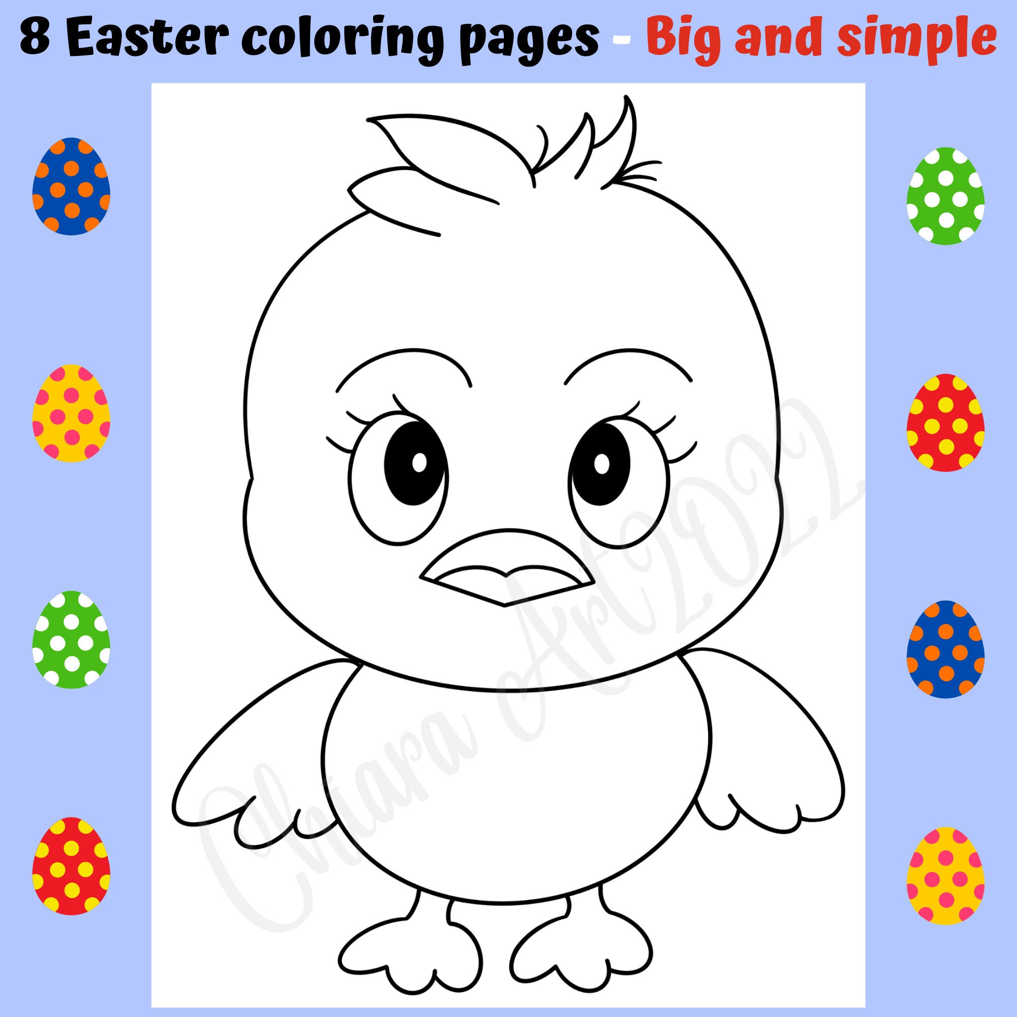 Easter Coloring Pages for Toddlers, Easy Easter Coloring Pages ...
