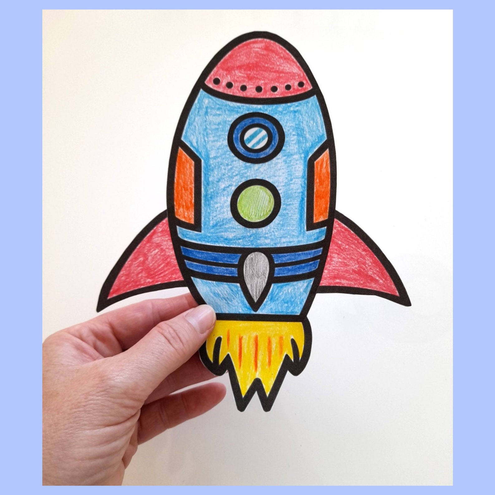 Rocket Printable Craft, Space Themed Activity, Printable Space Craft ...