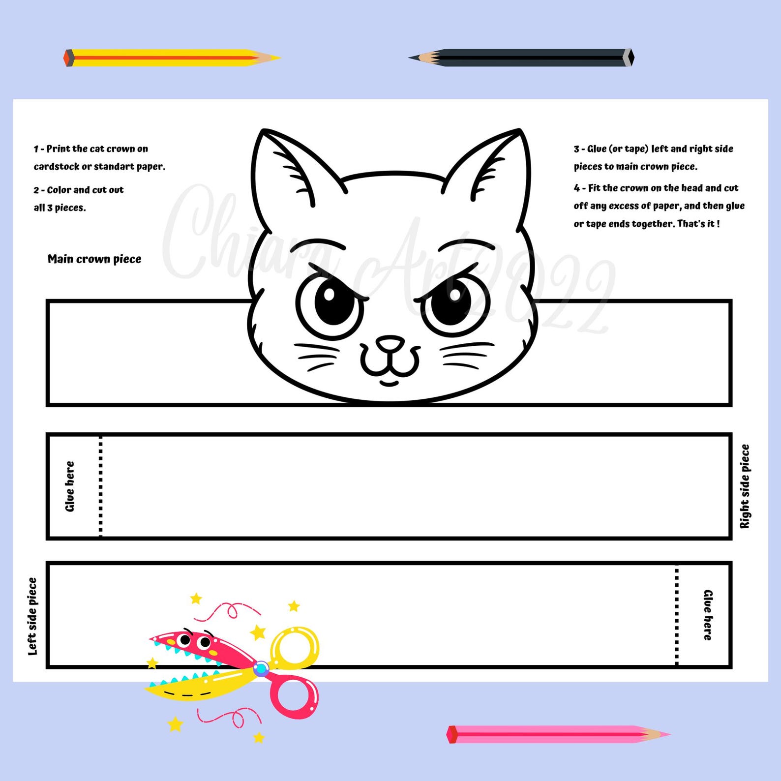 Halloween Paper Crowns Printable, Halloween Headbands Preschool & Up ...