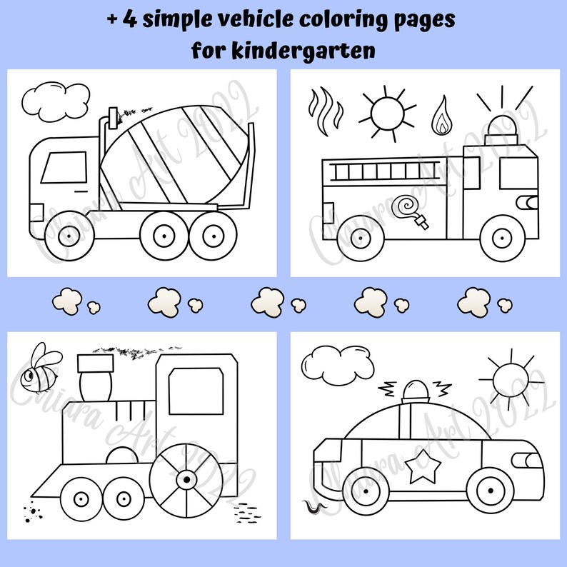 Tractor Cut and Paste Printable, Trailer Hay Craft, Farm Cut Out ...