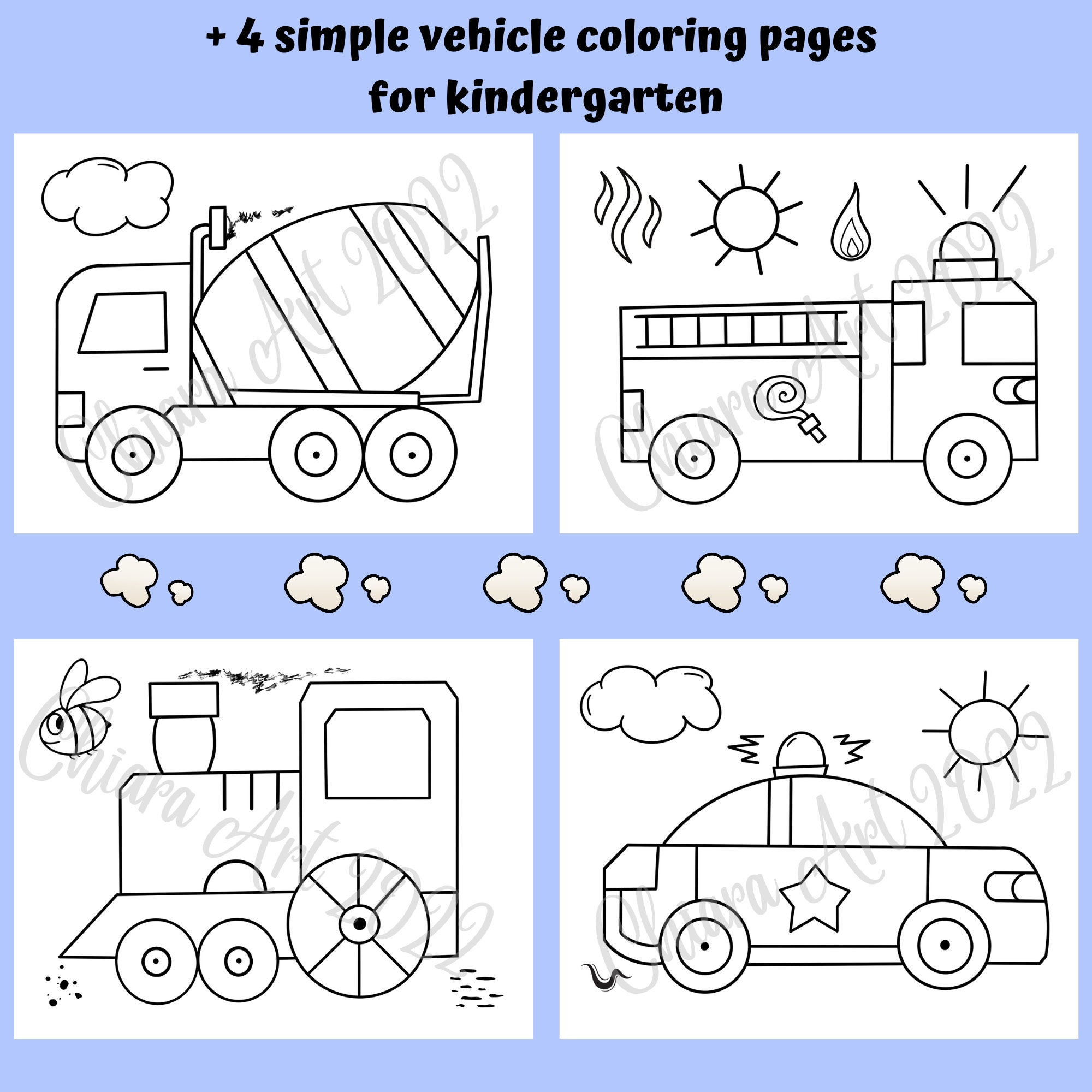 Tractor Cut and Paste Printable, Trailer Hay Craft, Farm Cut Out ...