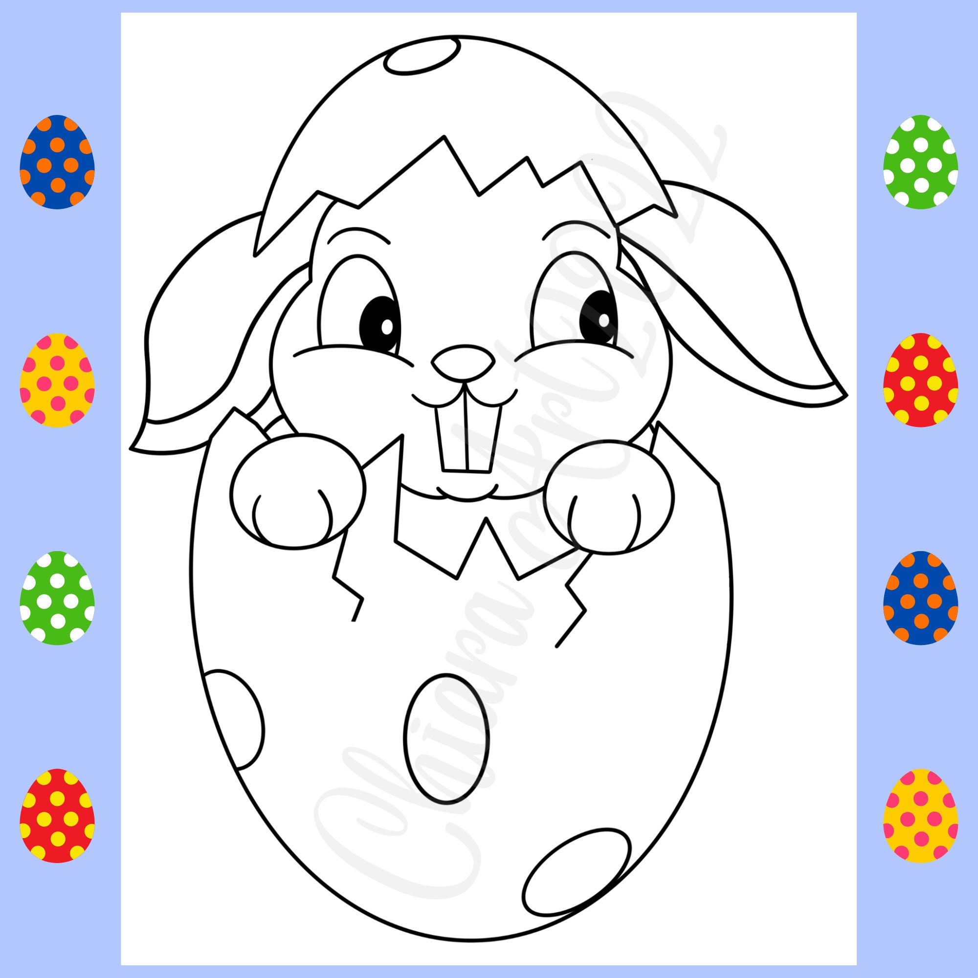 Easter Coloring Pages for Toddlers, Easy Easter Coloring Pages ...