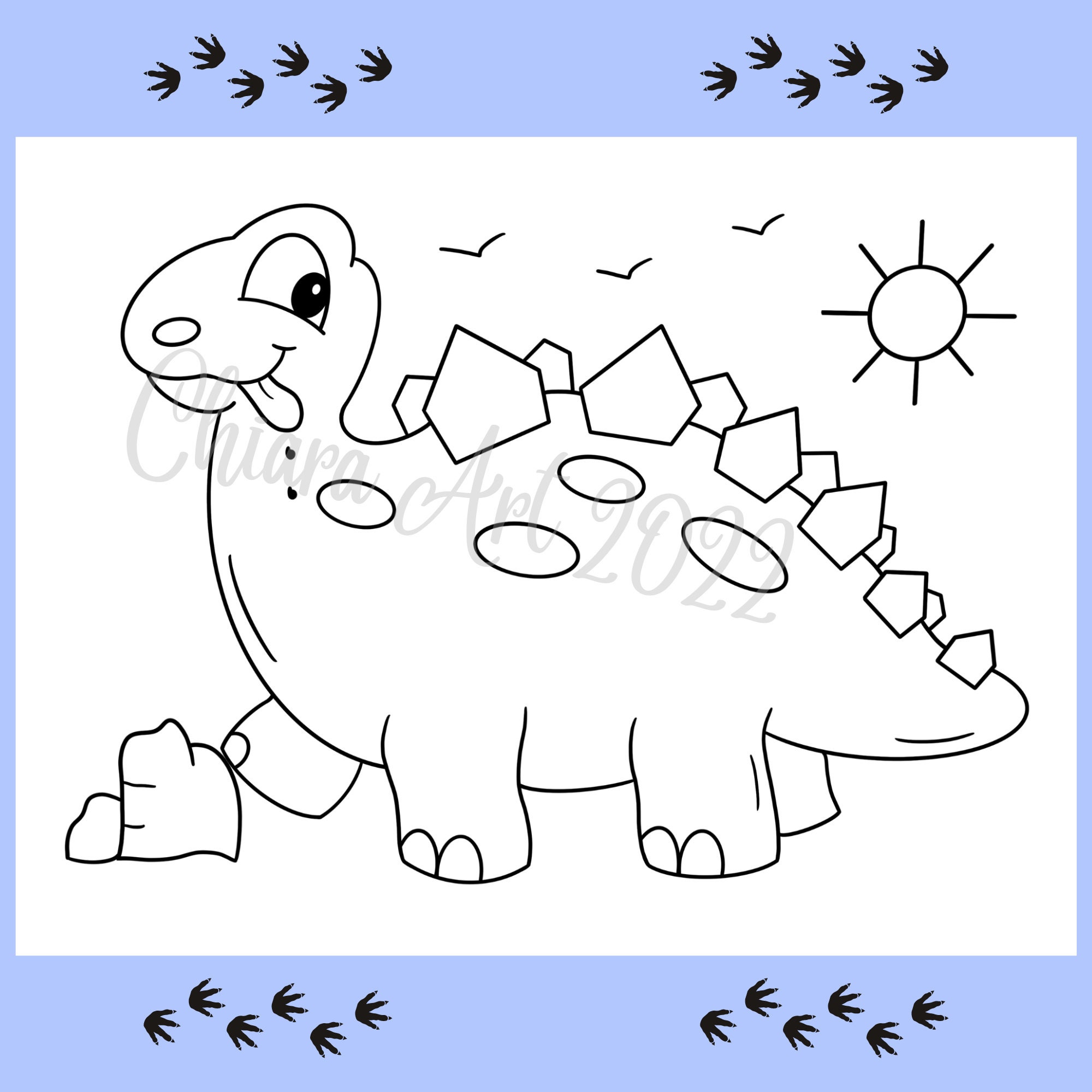 Dinosaur Coloring Pages Preschool Dinosaur Eggs Nest Coloring - Etsy
