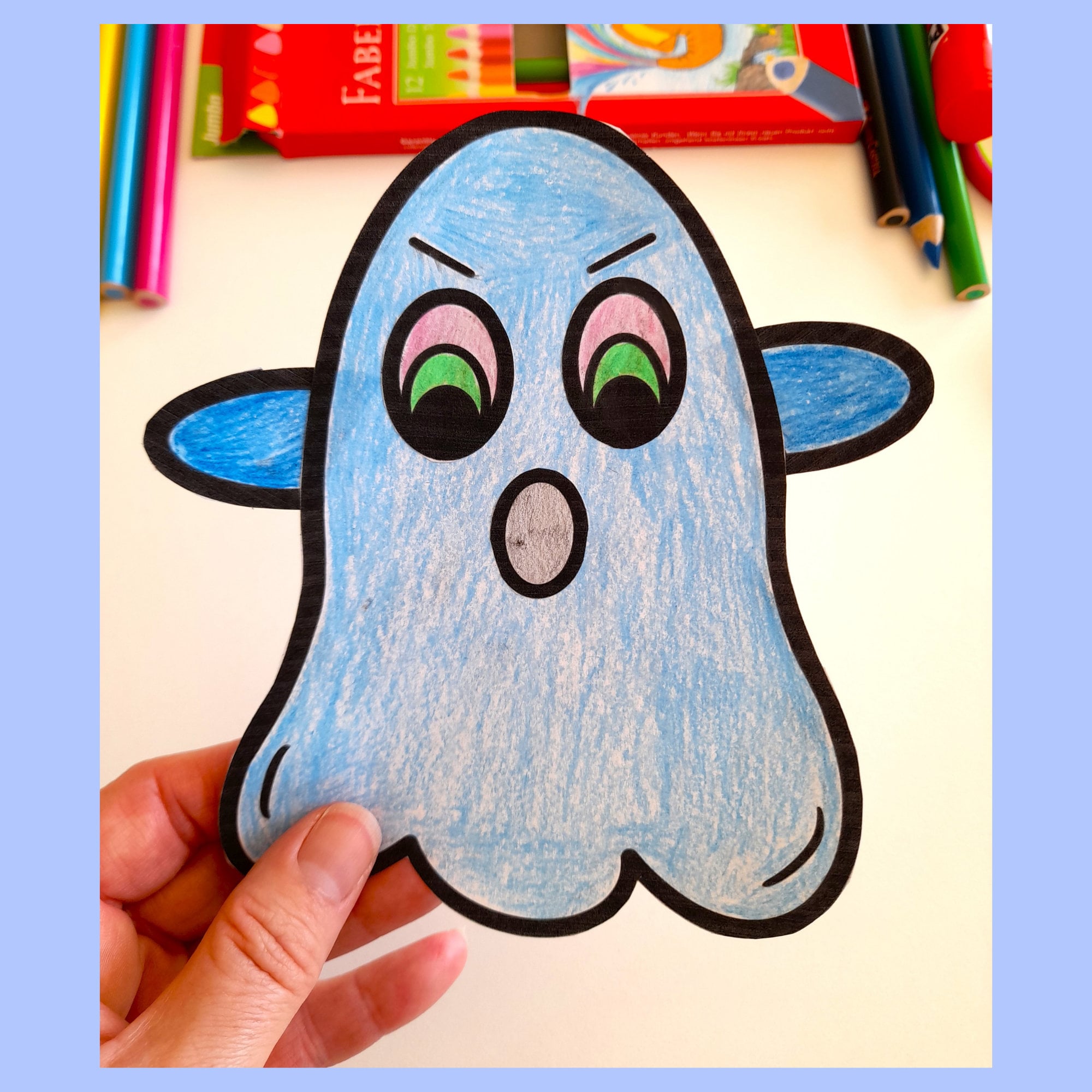 Build a Ghost for Preschool, 2 Easy Ghosts Cut, Halloween Cut and Paste ...