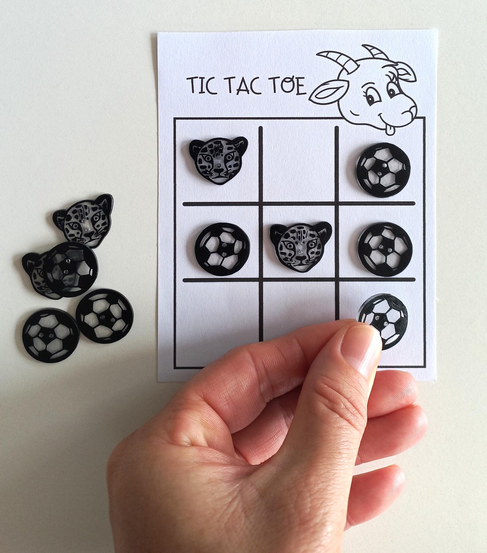 Tic Tac Toe Game Printable, Farm Animal Tic Tac Toe Preschool & Up ...
