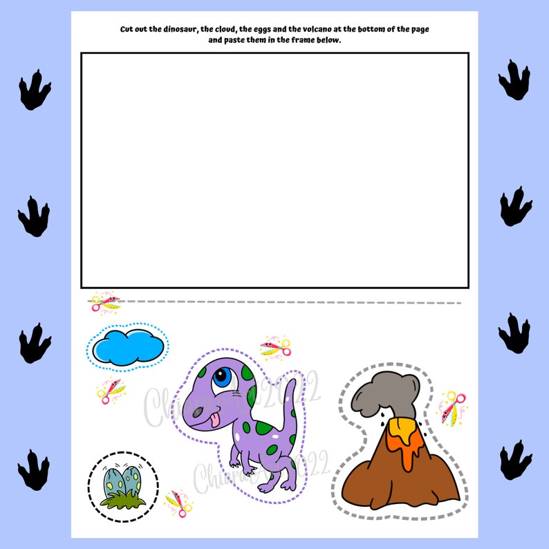 Dinosaur Scissor Skills for Preschoolers, Printable Scissor Practice ...