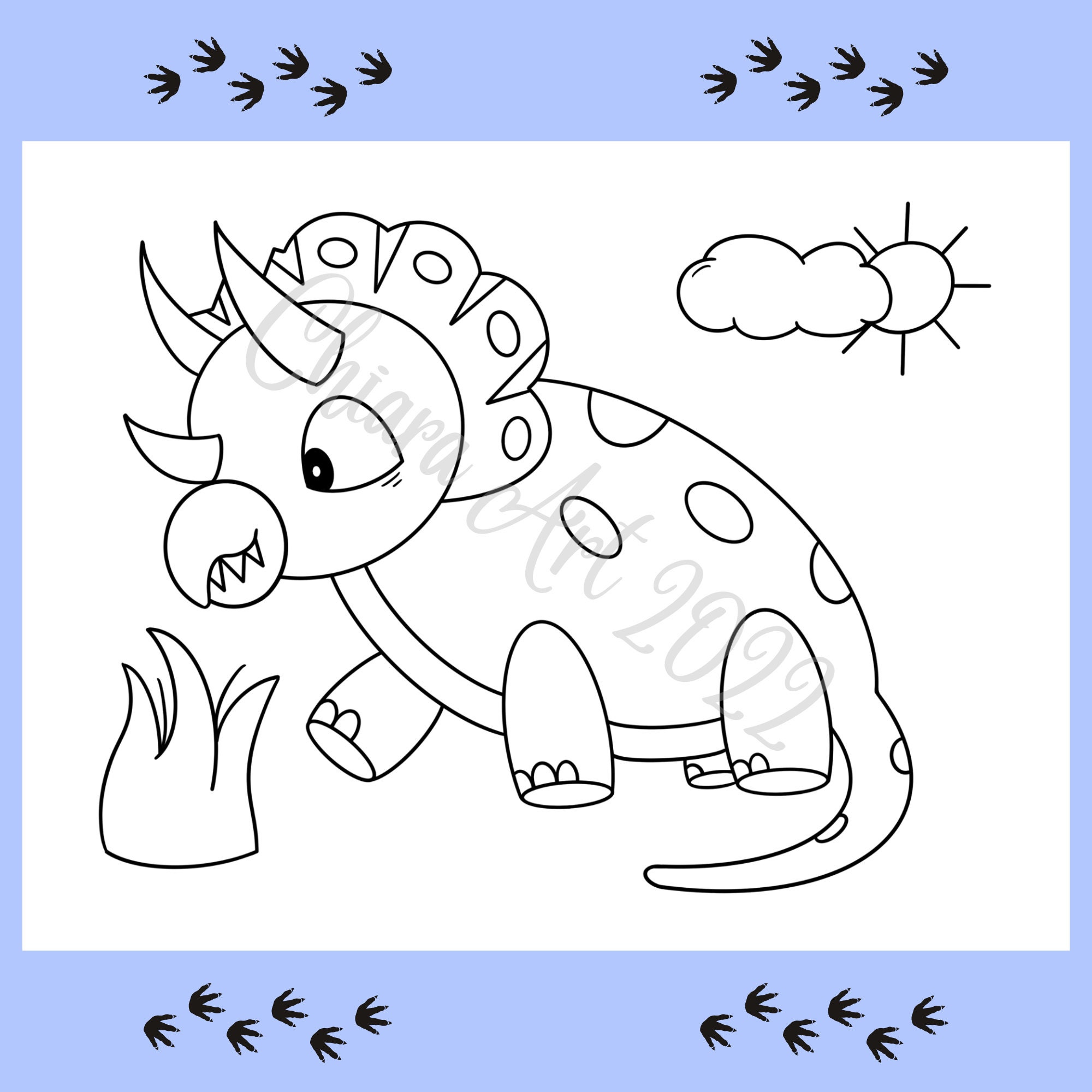 Dinosaur Coloring Pages Preschool Dinosaur Eggs Nest Coloring - Etsy