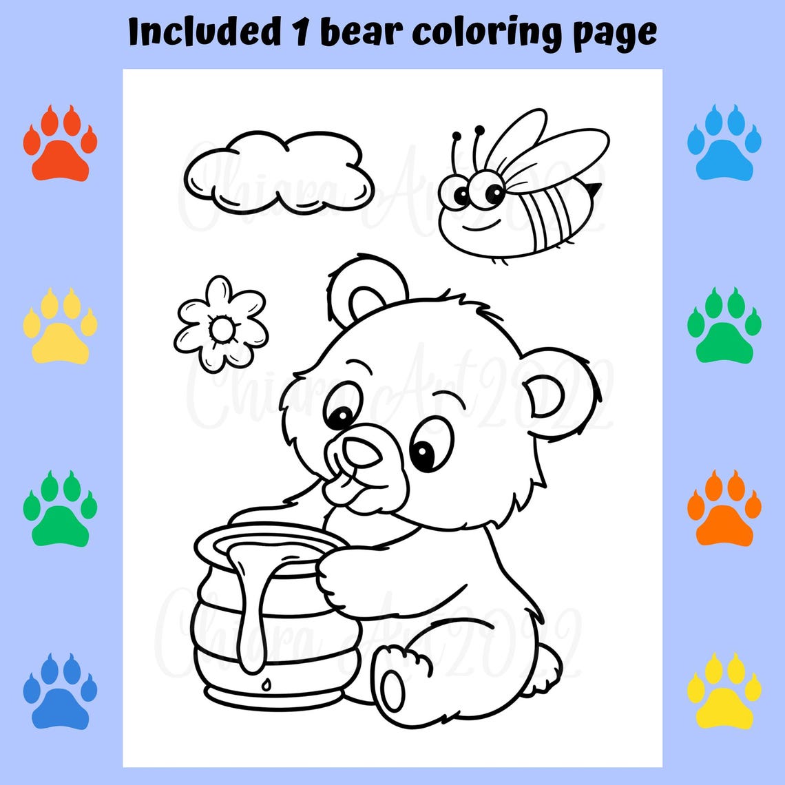 Bear Paper Crown for Kids Printable, Bear Party Hat for Preschool and ...