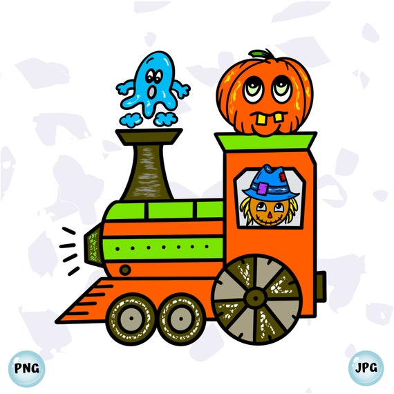 Halloween Train Png for Boy and Girl Fun Halloween Clipart - Etsy